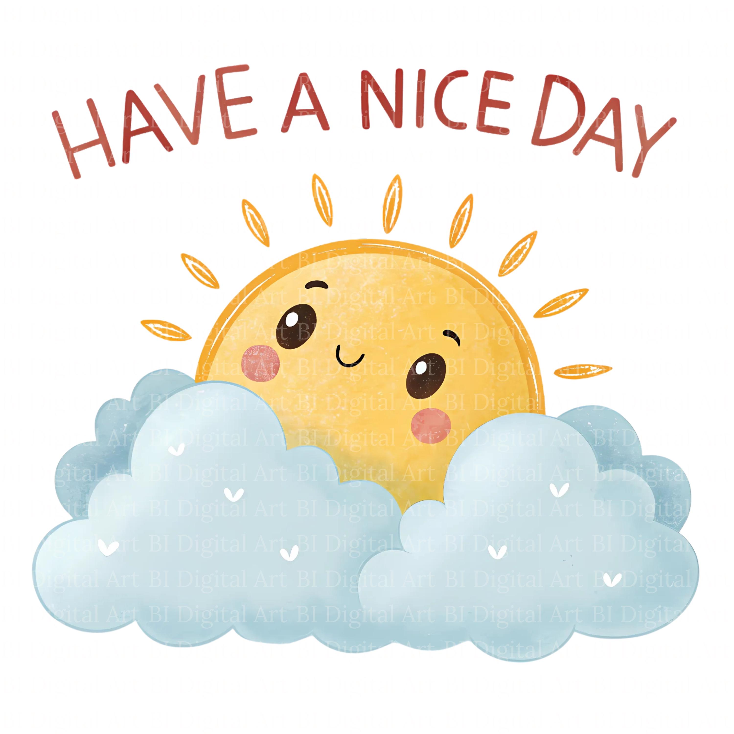 10 Sun and Cloud Cliparts – Have a Nice Day, Transparent PNG/JPG ...