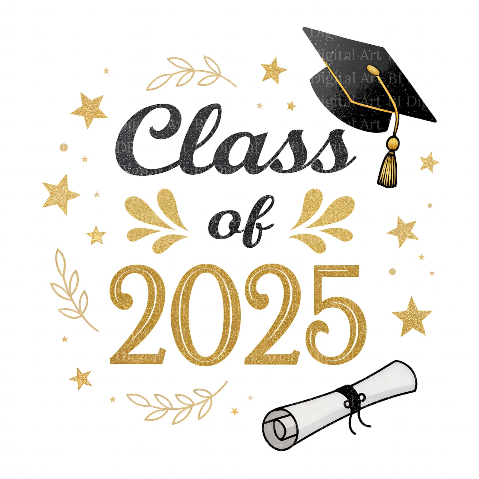 10 Class of 2025 Graduation Clipart, Congrats Design for University ...