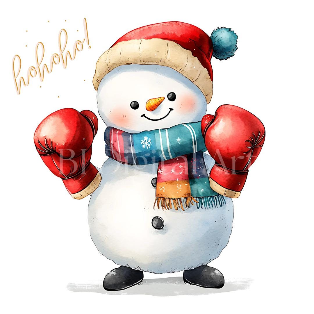 Snowman Clipart, Snowman Clipart Bundle, High-resolution JPG, Snowman ...