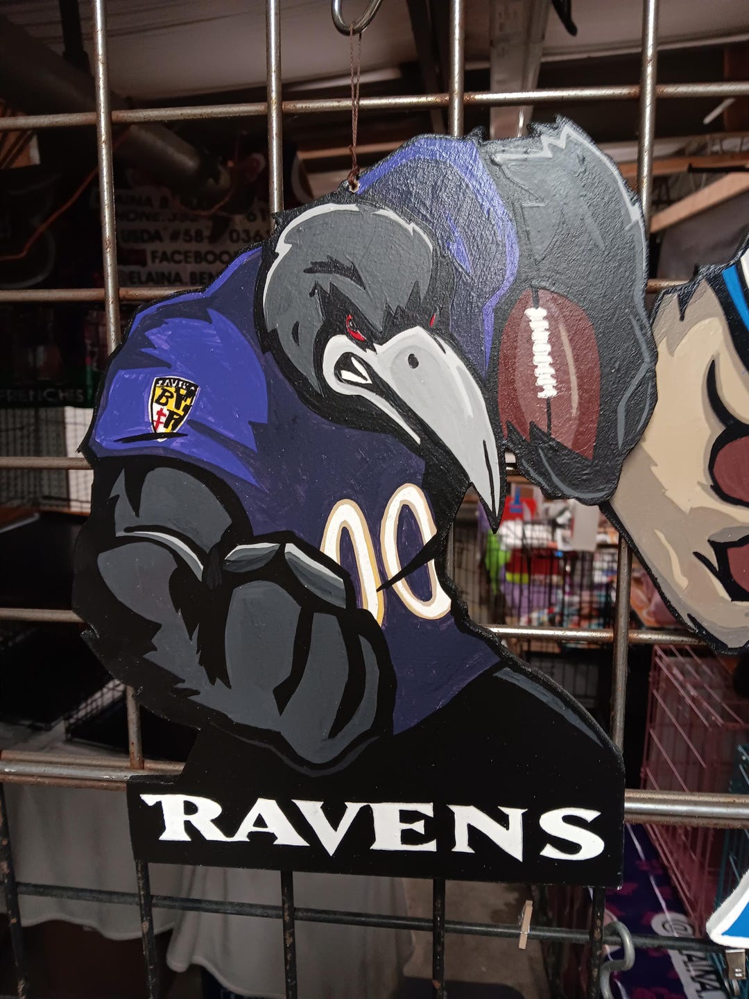 Baltimore Ravens Hand Painted Team Cut Out Wall Decor - Etsy