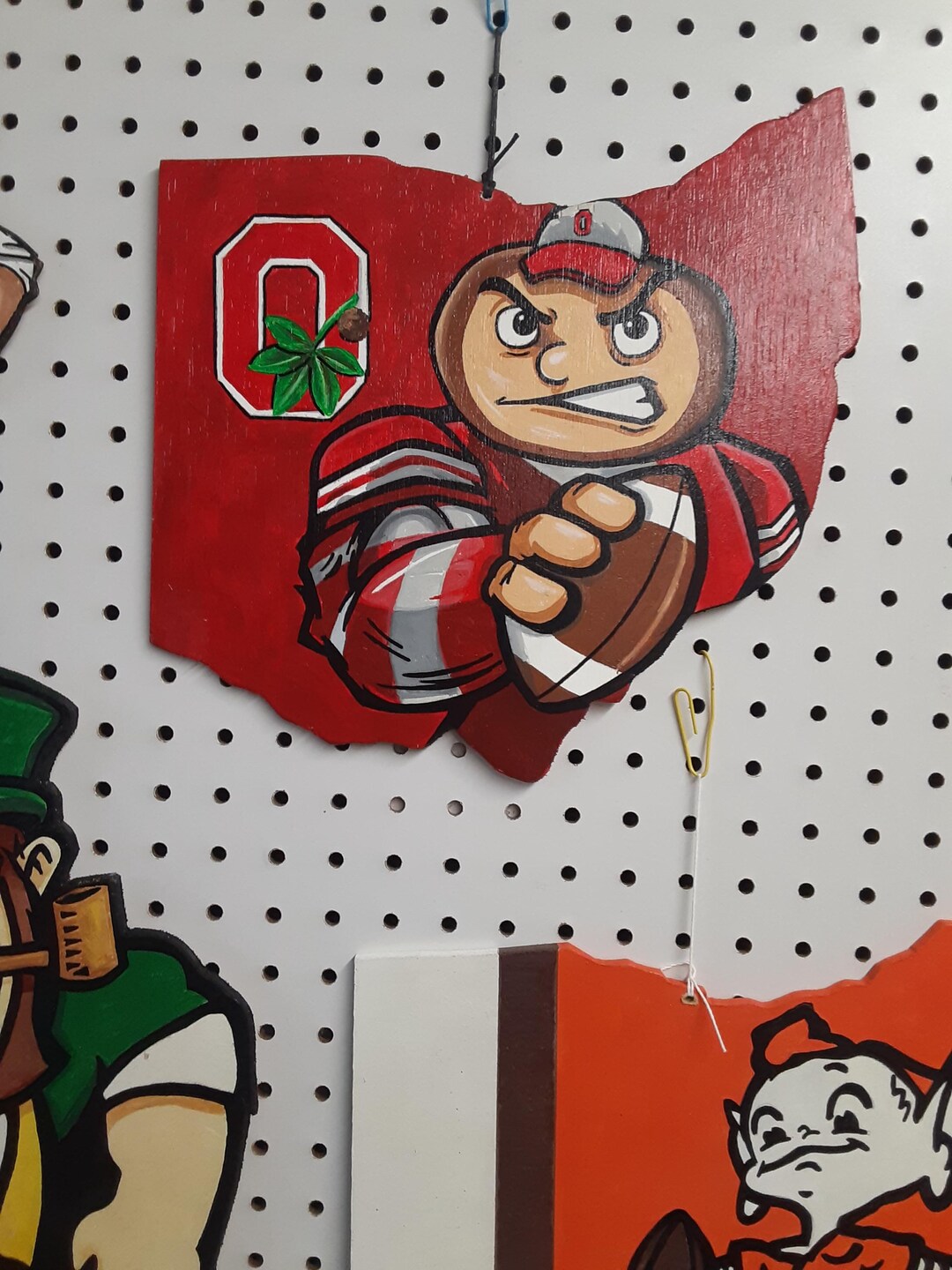 Ohio State Buckeyes Hand Painted Wood Team Cut Out Wall Decor - Etsy