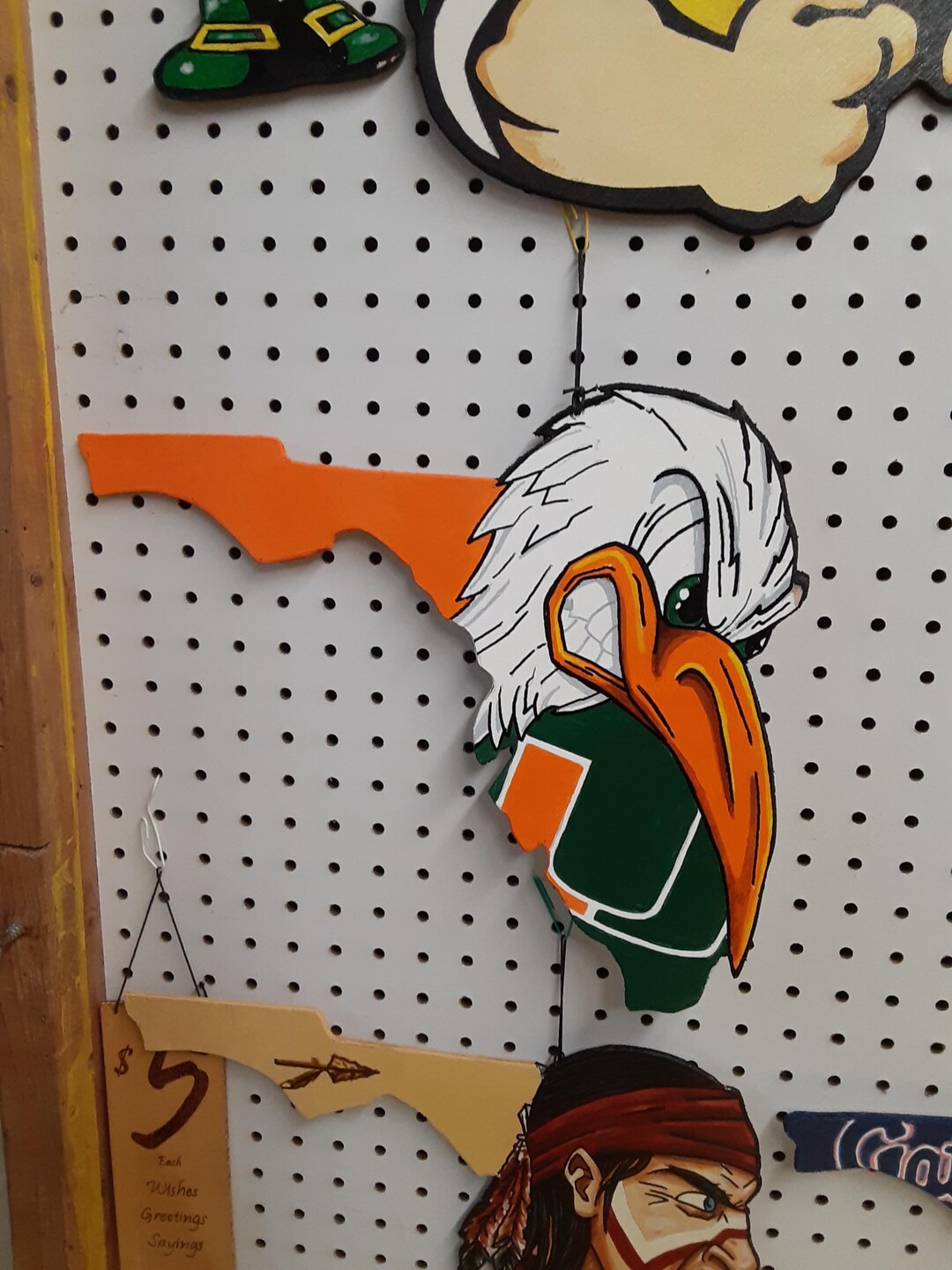 Miami Hurricanes Team Cut Out Hand Painted - Etsy