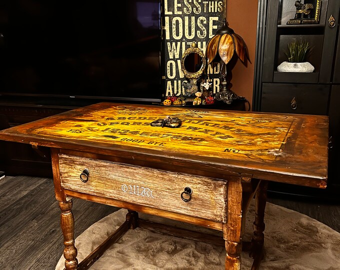 Witch Board Table With Planchette Unique / Handmade - Etsy