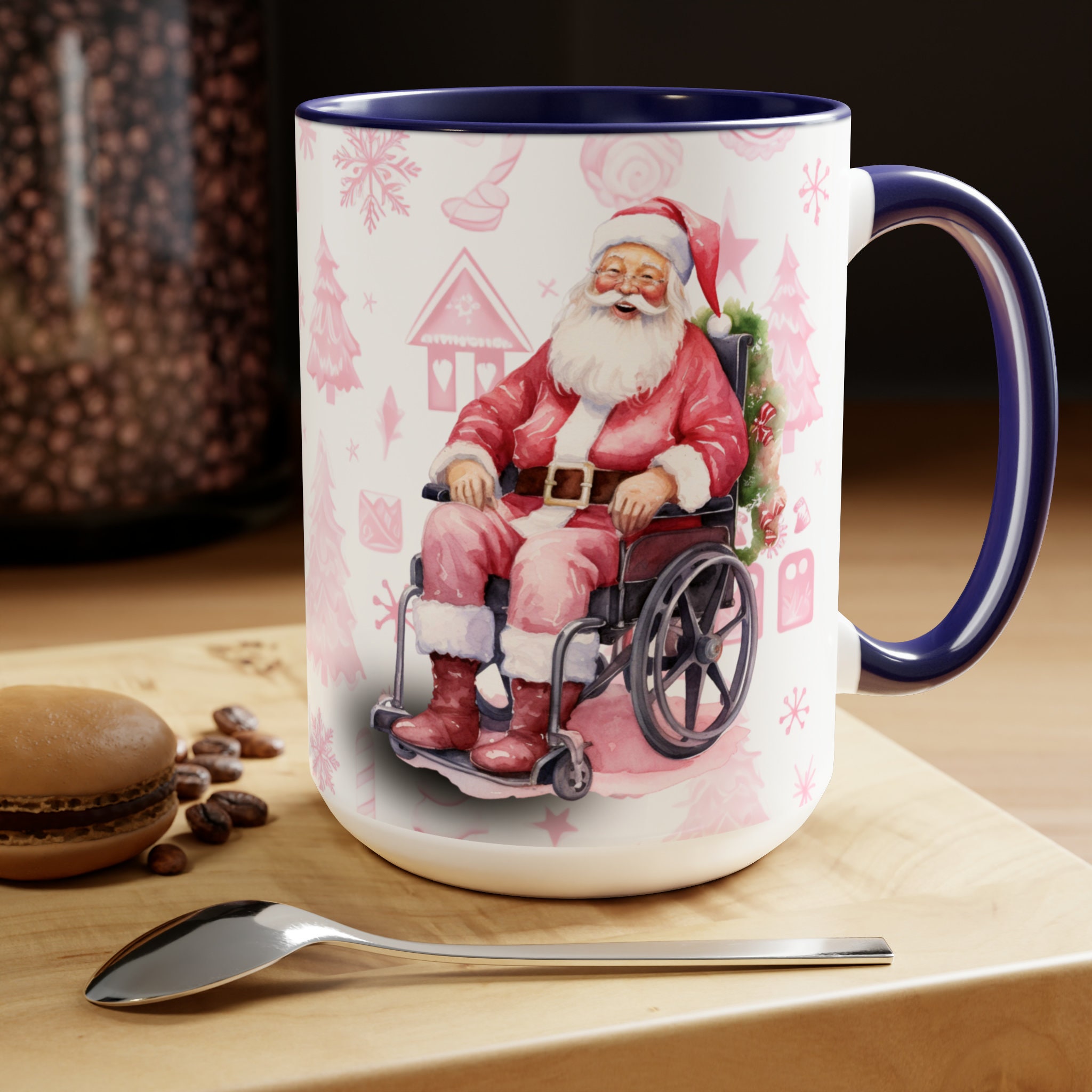 Christmas Wheelchair Coffee Mug Gift for Wheelchair User Inclusion ...
