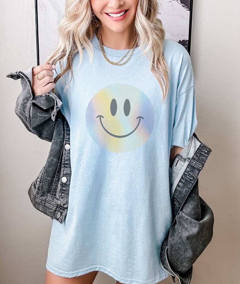 Smiley Face Shirt Summer T-shirt Comfort Colors Cute Summer - Etsy