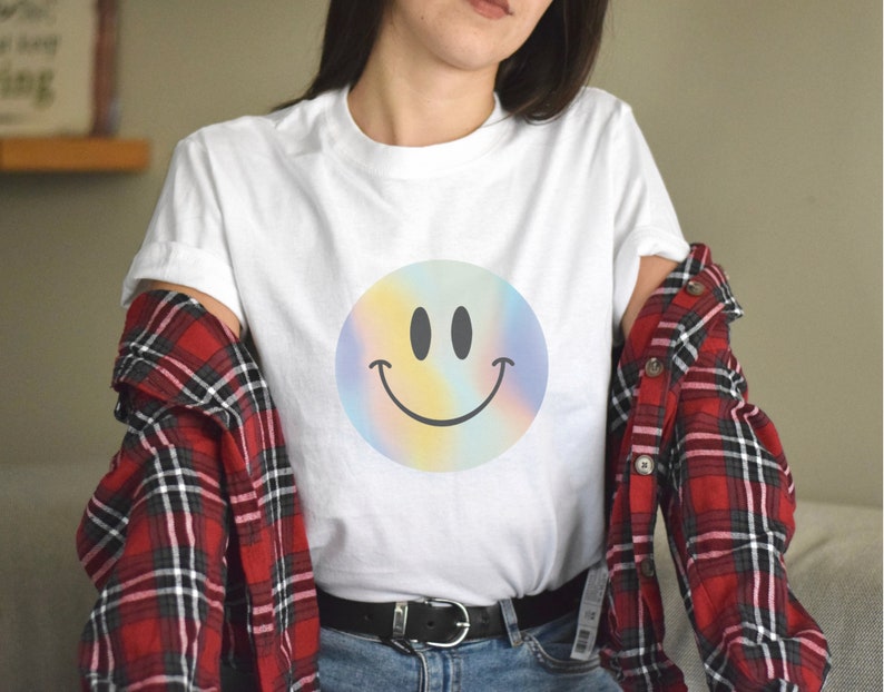 Smiley Face Shirt Summer T-shirt Comfort Colors Cute Summer - Etsy