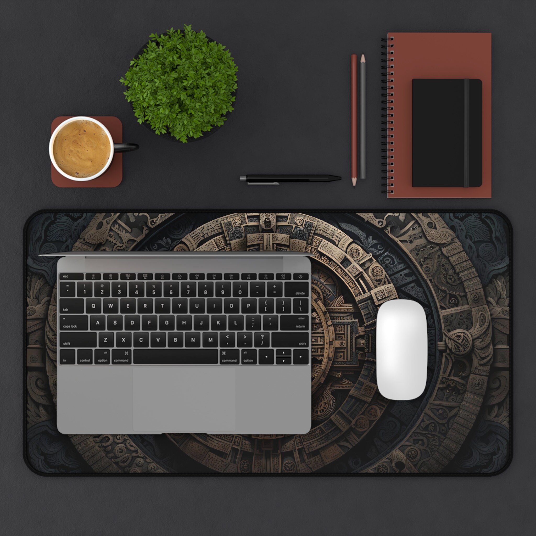 Aztec Mayan Calendar Desk Mat: Large Gaming Mousepad - Etsy