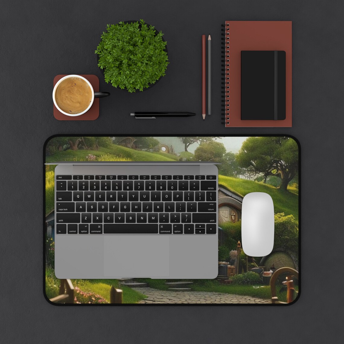 Hobbit House Desk Mat, Fantasy Adventure Mousepad, Extra Large Card ...