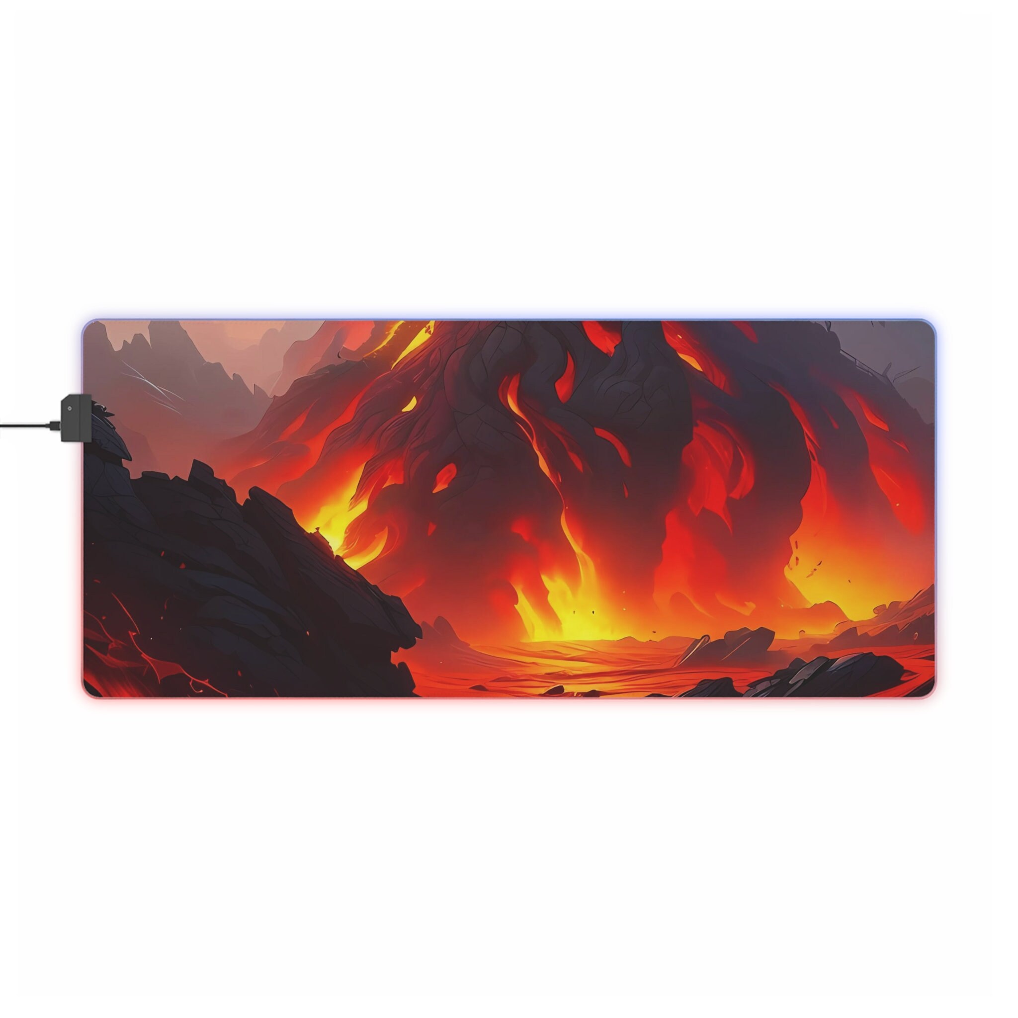 Erupting Volcano LED Mousepad Anime Nature Aesthetic RGB Desk - Etsy