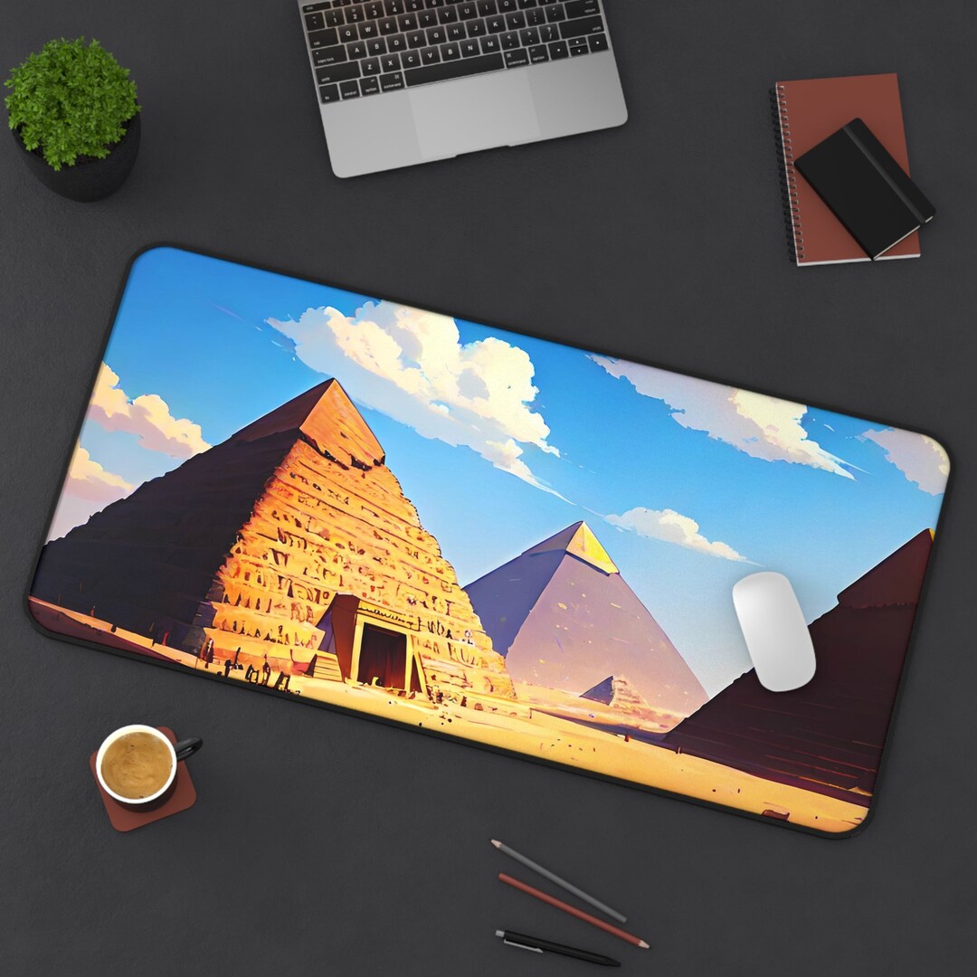 Pyramids of Giza Desk Mat, Culture Lover Mousepad, Extra Large Card ...