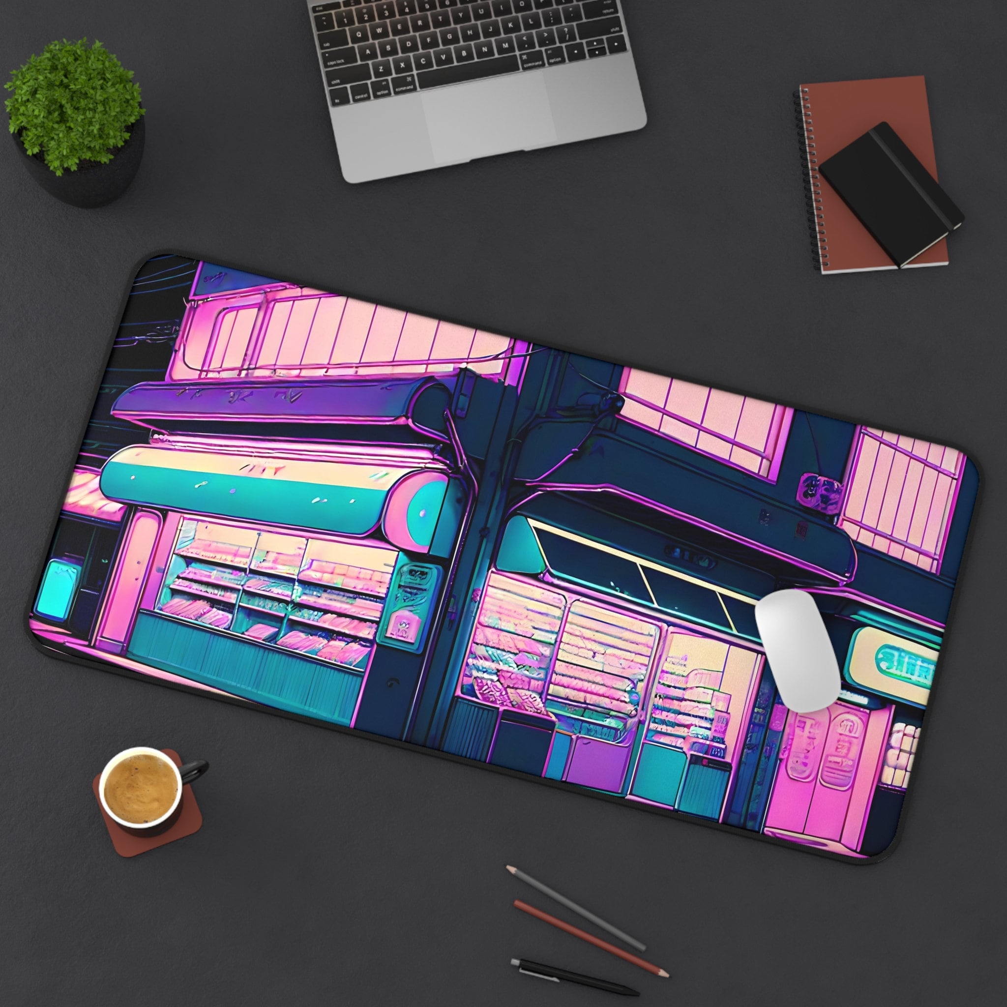 Tokyo Convenience Store Desk Mat, Cool Unique Miami Vice Artistic ...