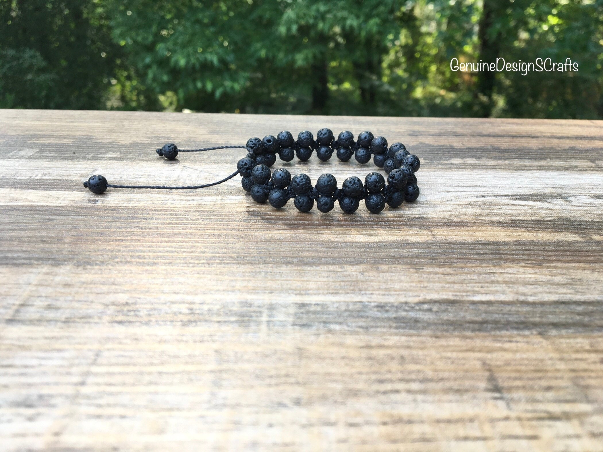 Black Volcanic Rock Lava Stone Bracelet | Volcanic Stone Bracelet ...