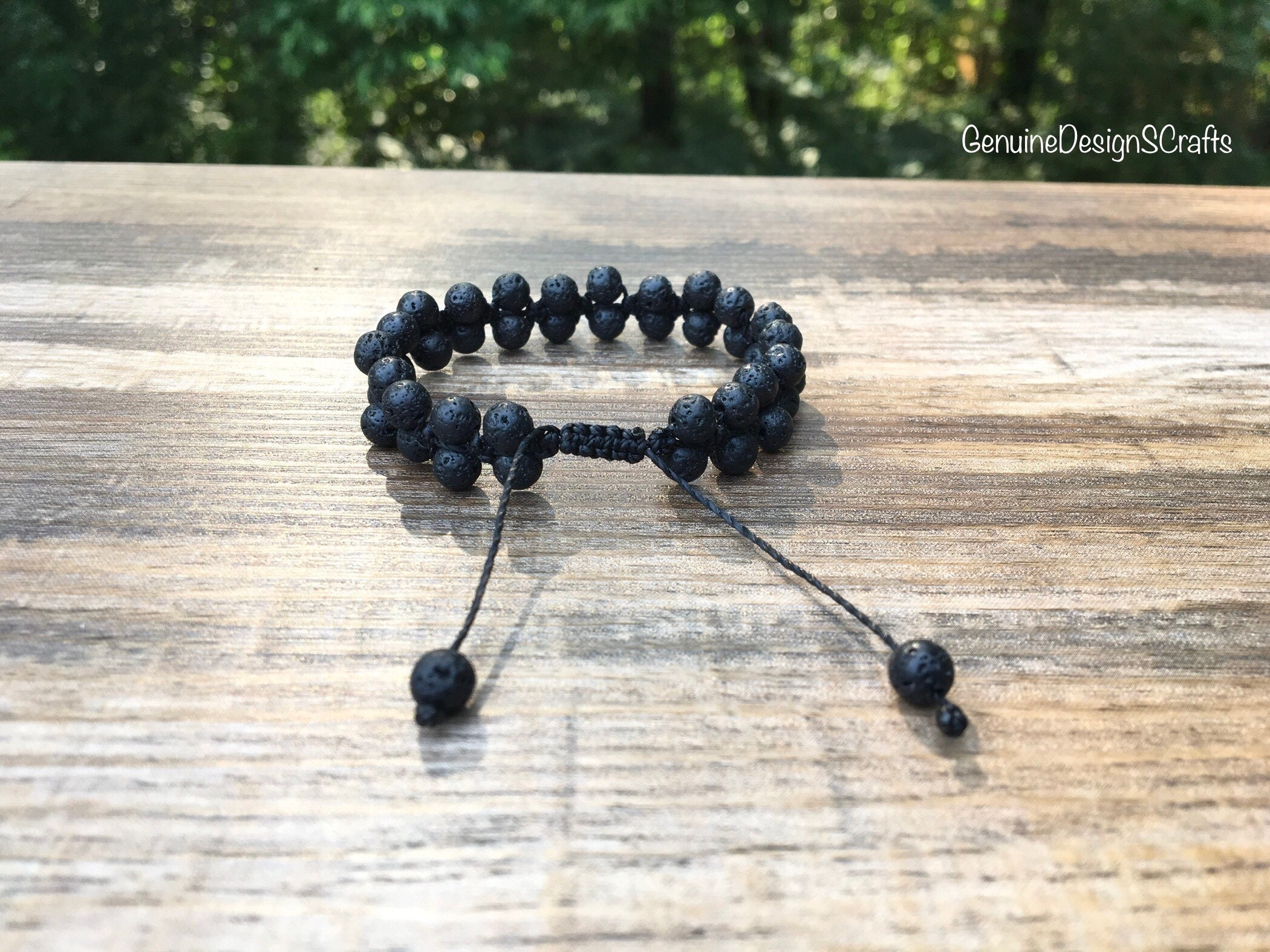 Black Volcanic Rock Lava Stone Bracelet | Volcanic Stone Bracelet ...