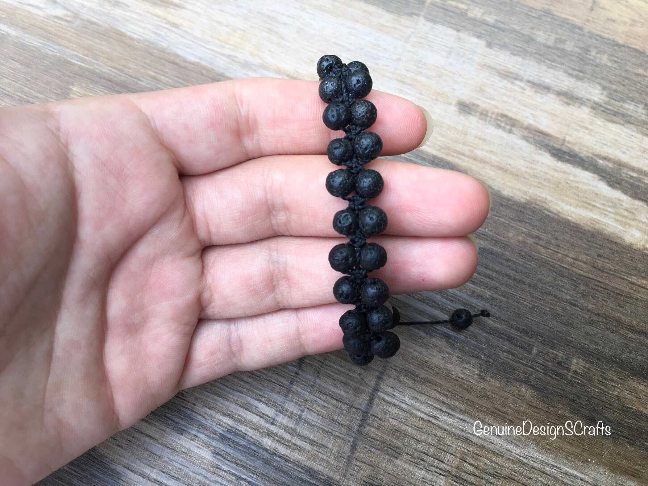 Black Volcanic Rock Lava Stone Bracelet | Volcanic Stone Bracelet ...