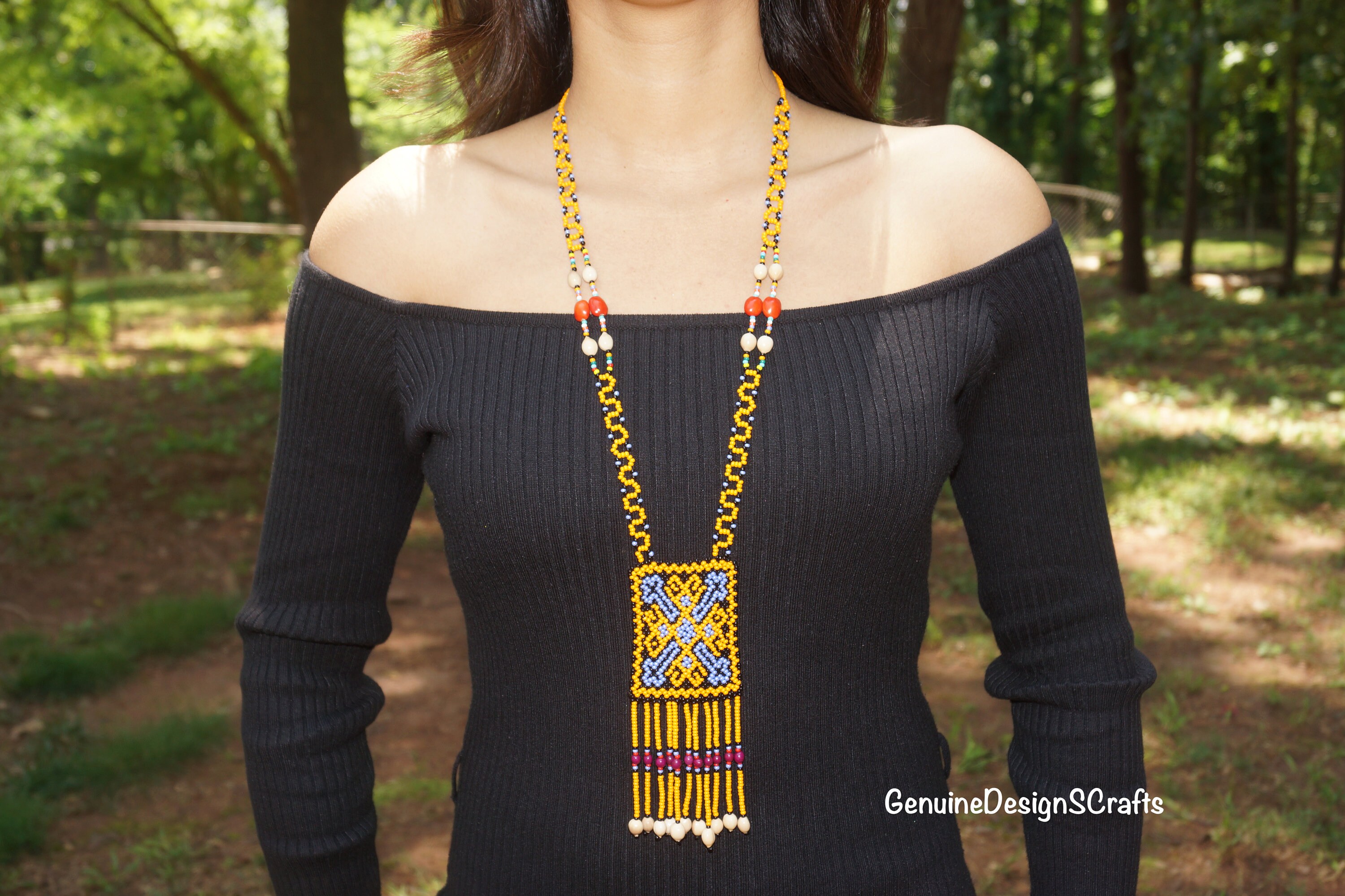 Unique Shipibo Handmade Necklace | Tribal Amazonian Handmade Necklace ...