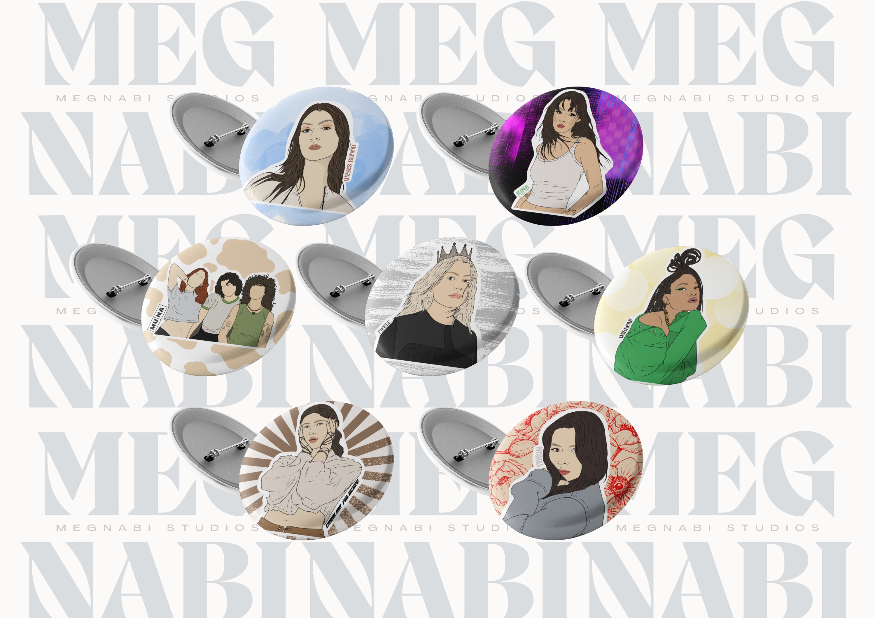 INDIE ICONS High Quality Badges, Alternative Music, Women in Music ...