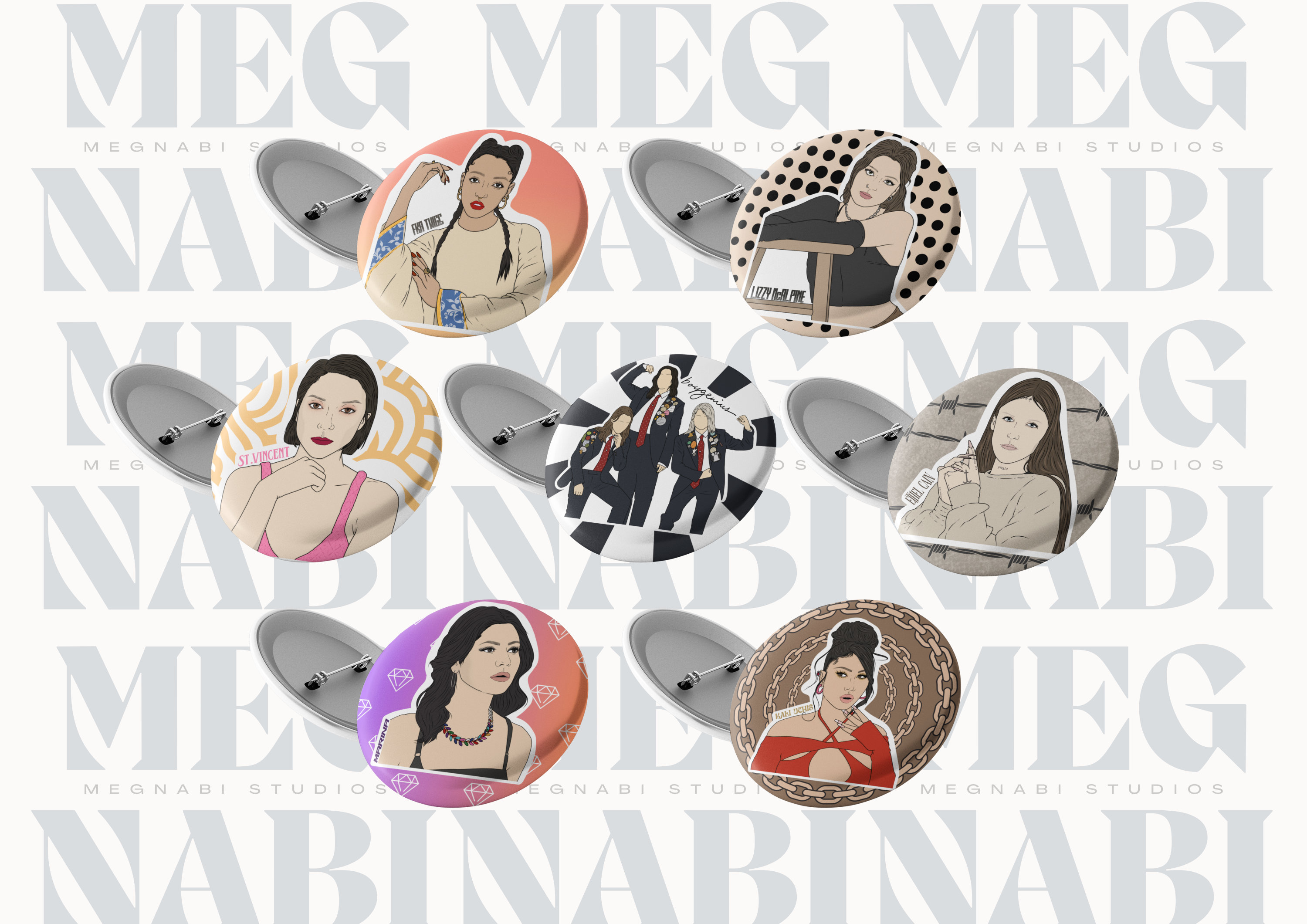 INDIE ICONS High Quality Badges, Alternative Music, Women in Music ...