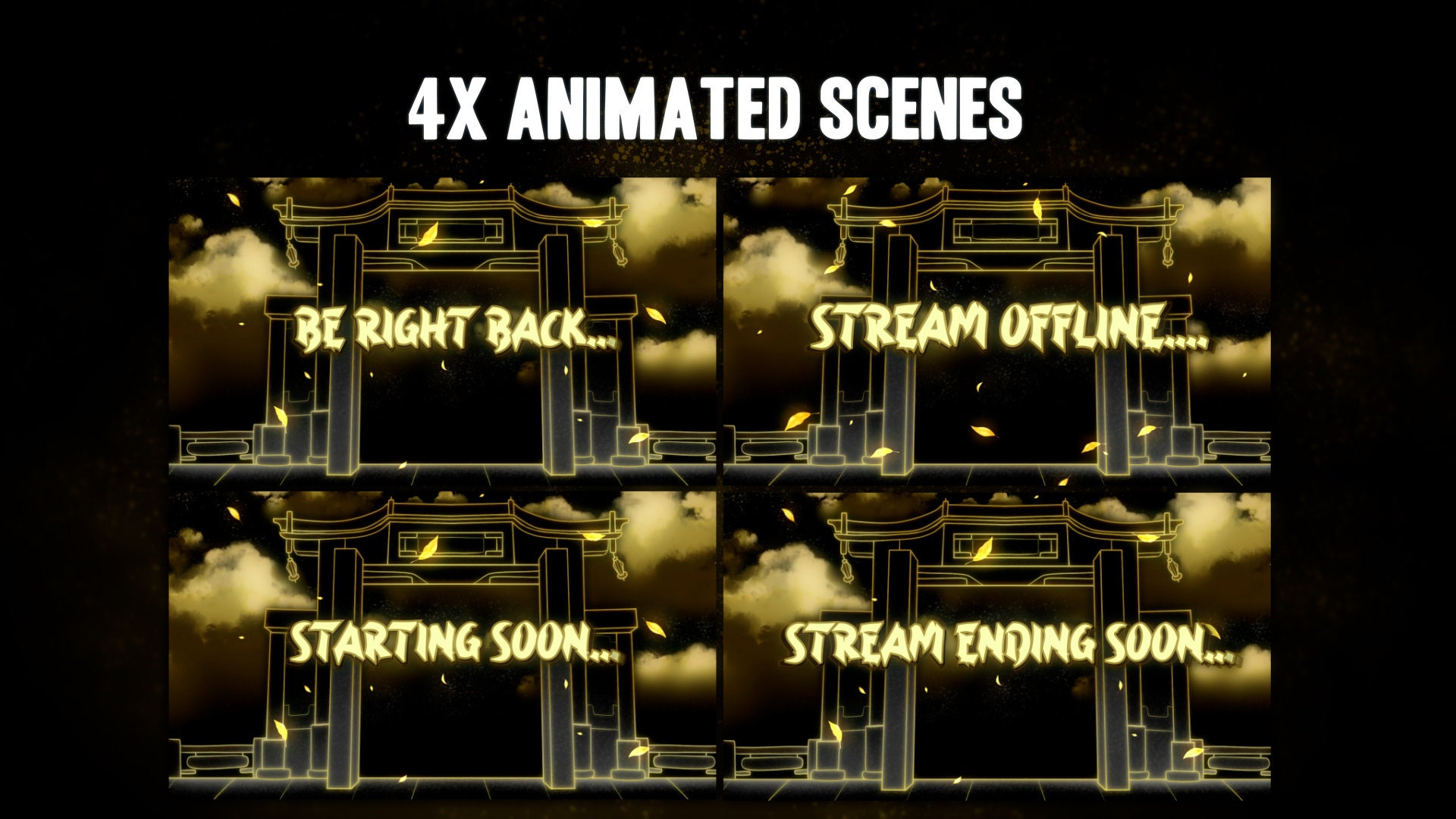 Animated Temple Stream Overlay Twitch Youtube OBS Facebook - Etsy UK