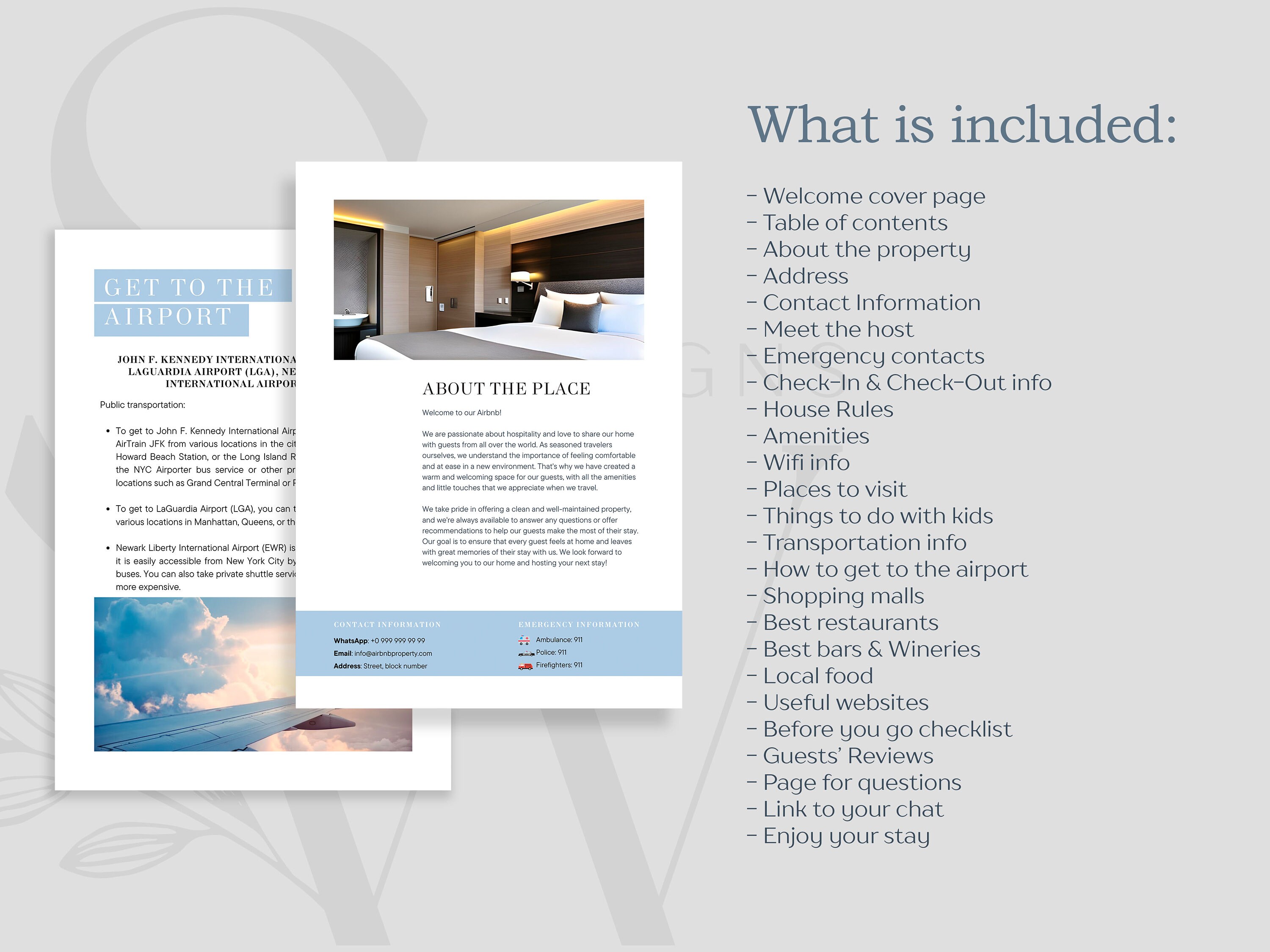 NEW YORK Airbnb Welcome Book Template Airbnb House Manual Airbnb Super ...