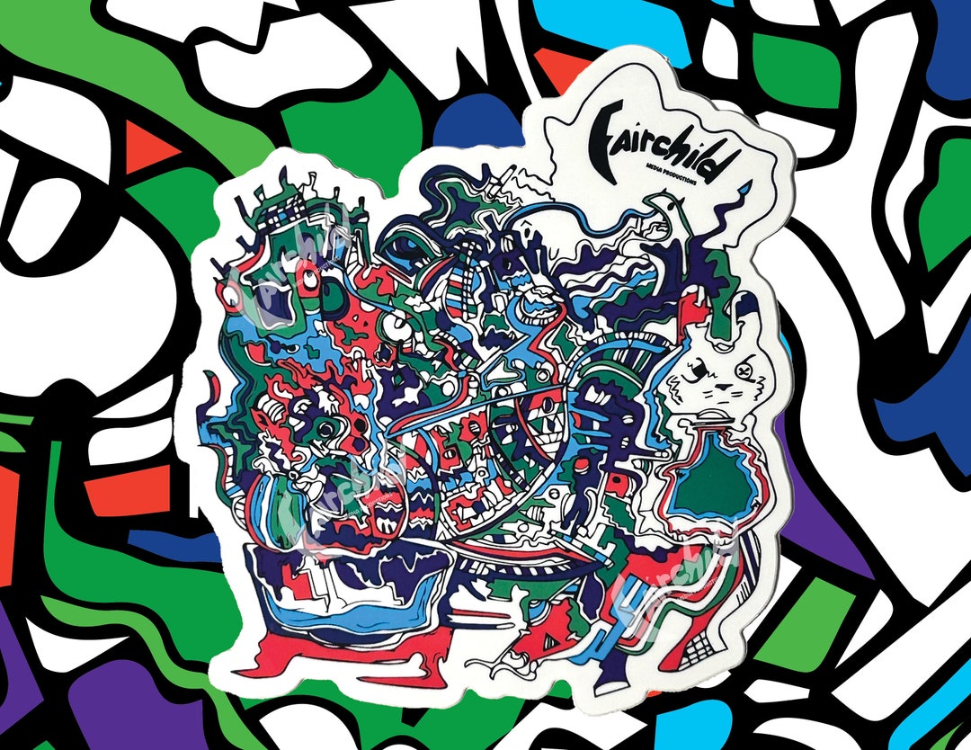 90s Art Inspired Sticker: Doodle Fever - Etsy