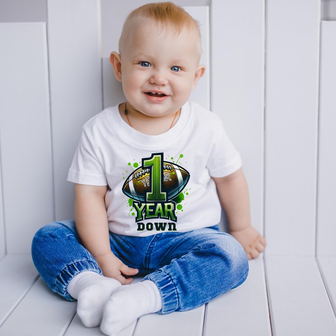 1st Year Down Football Png Design, First Birthday Png, Football One ...