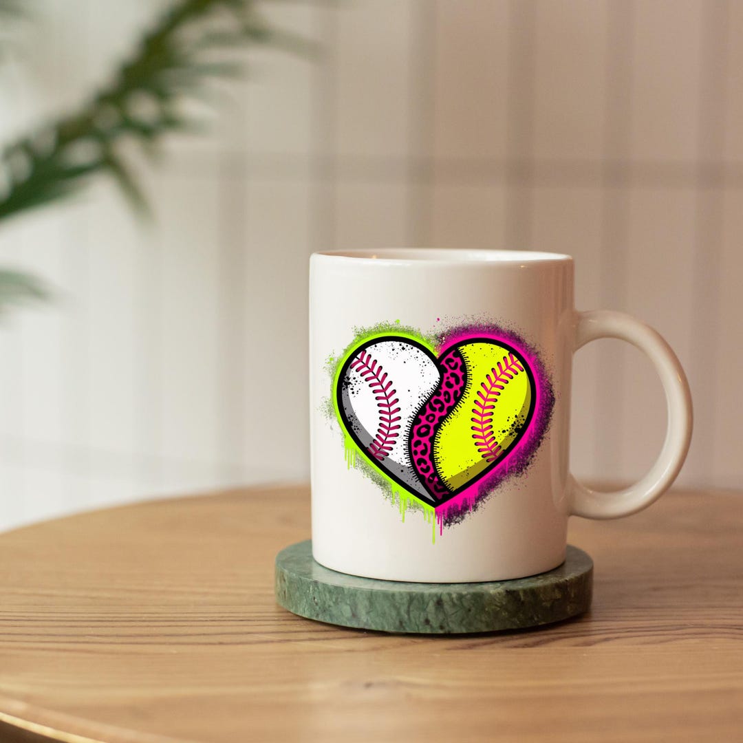 Distressed Split Baseball Png, Split Softball Heart Png, Grunge ...