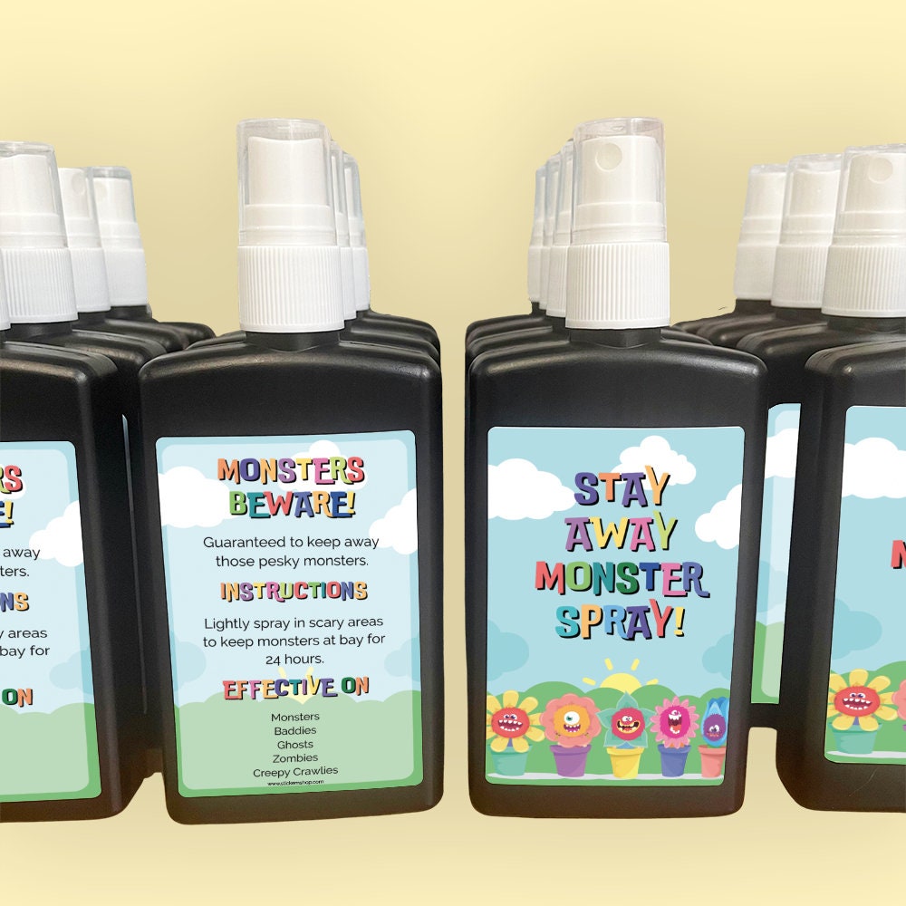 Monster Spray Bottle Scared of the Dark Monsters and Baddies - Etsy