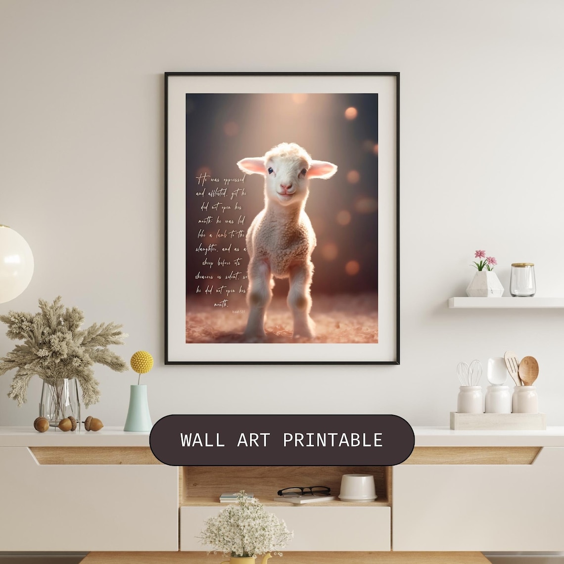 Lamb of God Wall Art Downloadable Jesus Lamb of God Christian Art ...