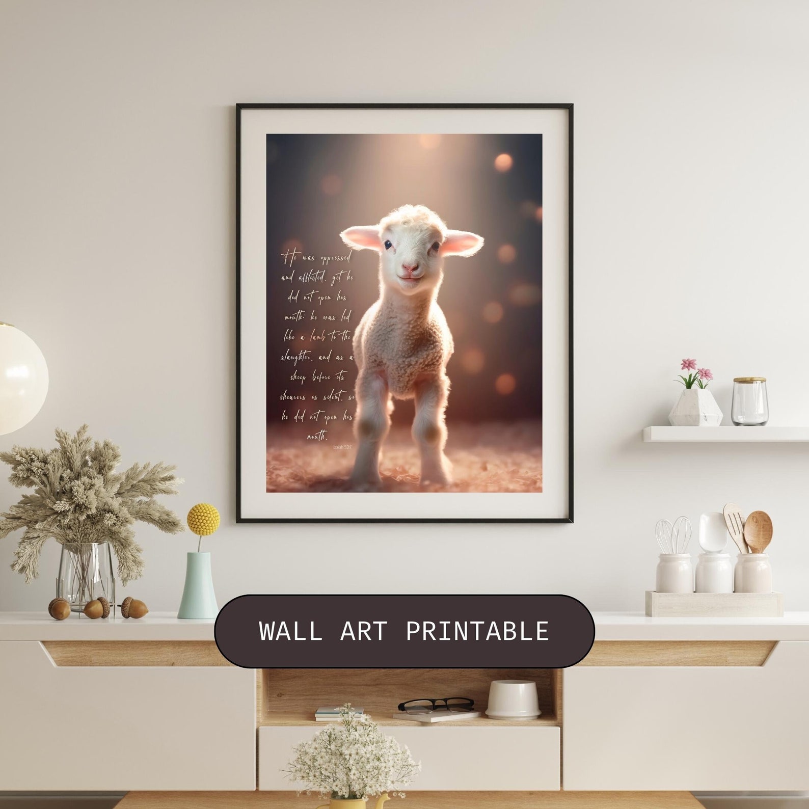 Lamb of God Wall Art Downloadable Jesus Lamb of God Christian Art ...