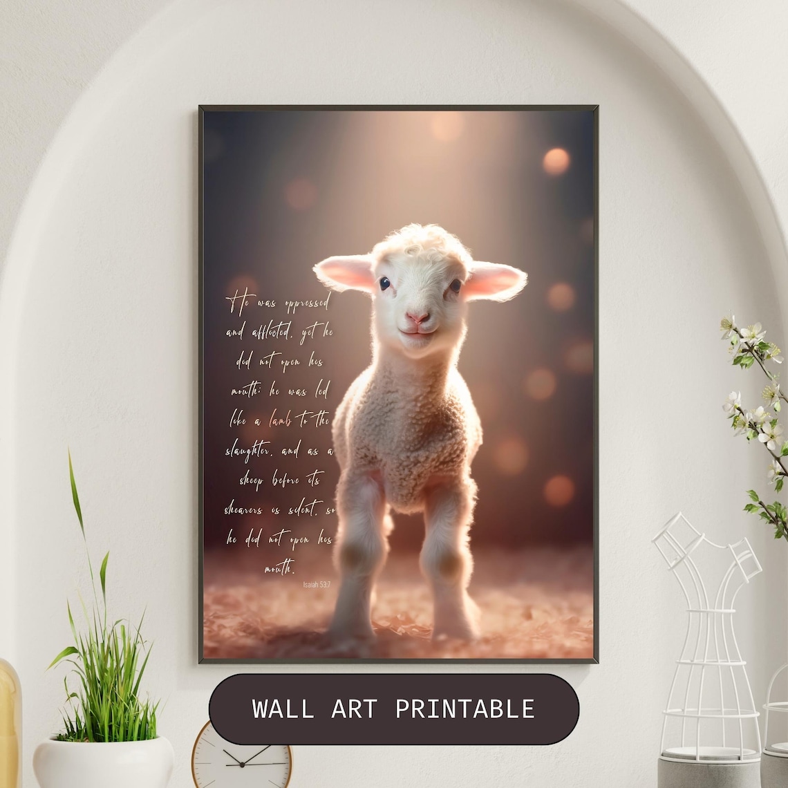 Lamb of God Wall Art Downloadable Jesus Lamb of God Christian Art ...