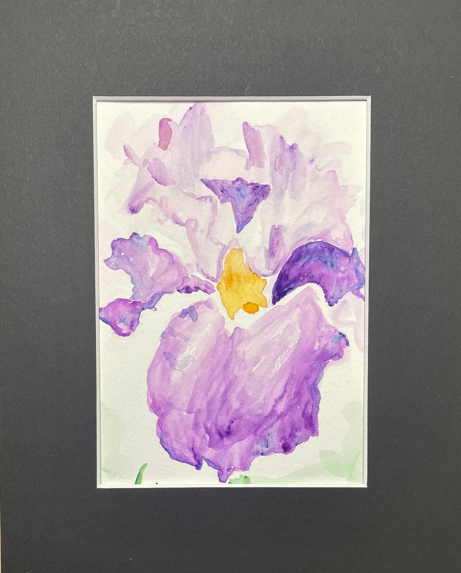 Purple Iris Watercolor Painting, 6x8 Inches - Etsy