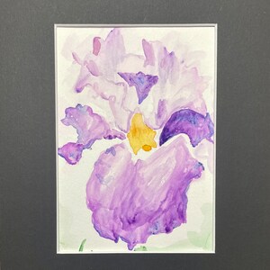 Purple Iris Watercolor Painting, 6x8 Inches - Etsy