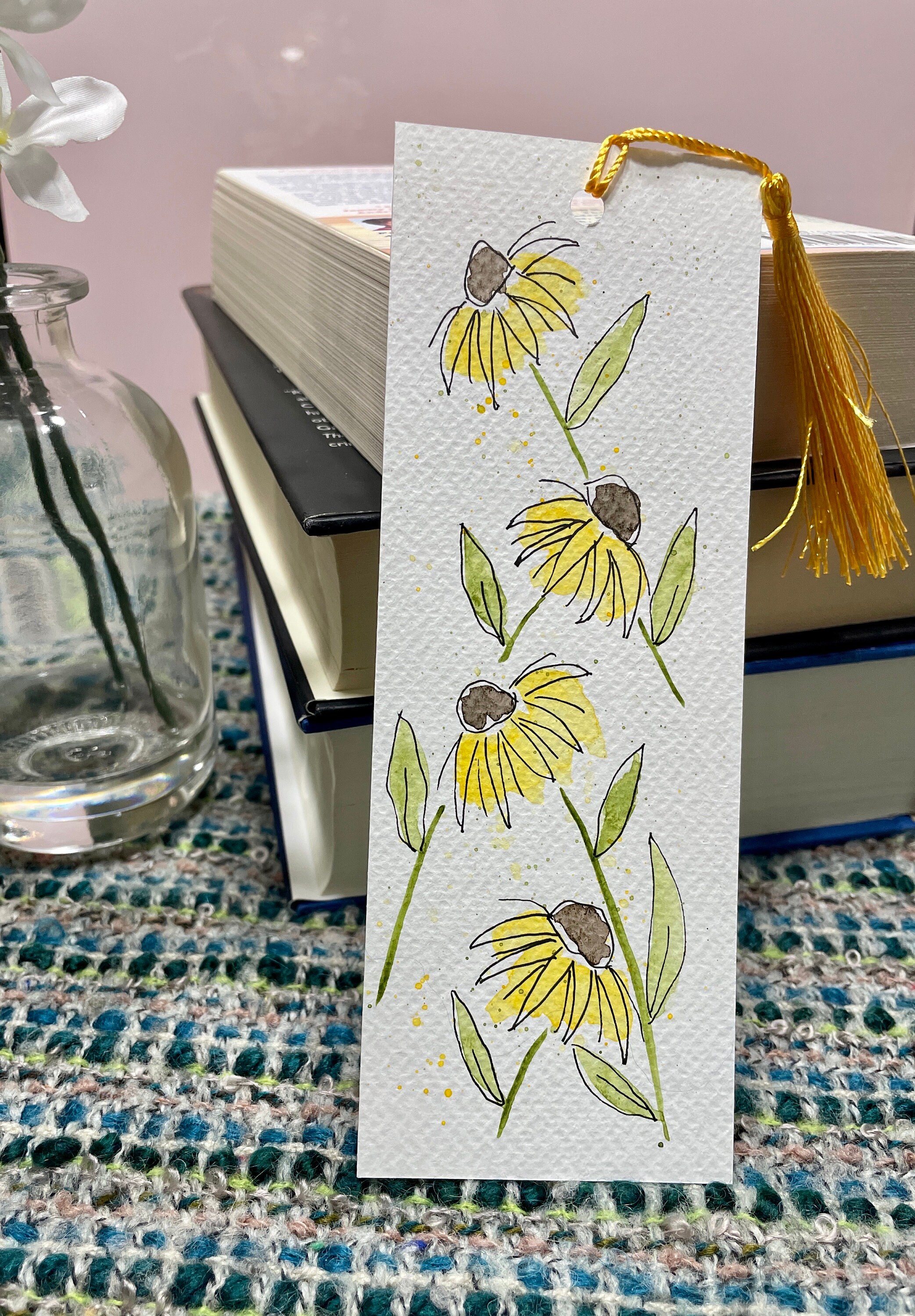 Floral Watercolor Bookmarks, Handpainted - Etsy