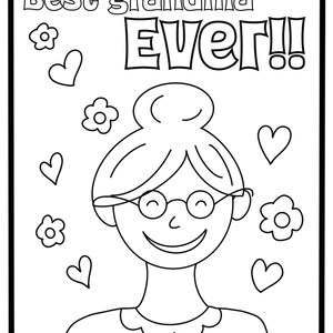Grandparents Day Coloring Pages - Etsy