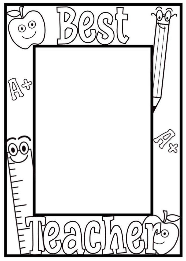 Coloring Frames—seasonal Frames—frames for Kids—digital DOWNLOAD - Etsy