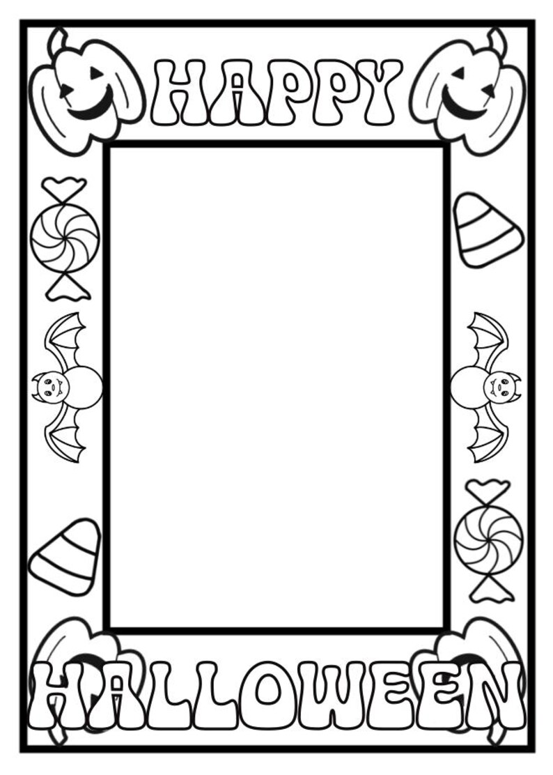 Coloring Frames—seasonal Frames—frames for Kids—digital DOWNLOAD - Etsy