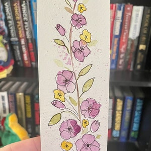 Floral Watercolor Bookmarks, Handpainted Bookmarks, Botanical Art, Gift ...