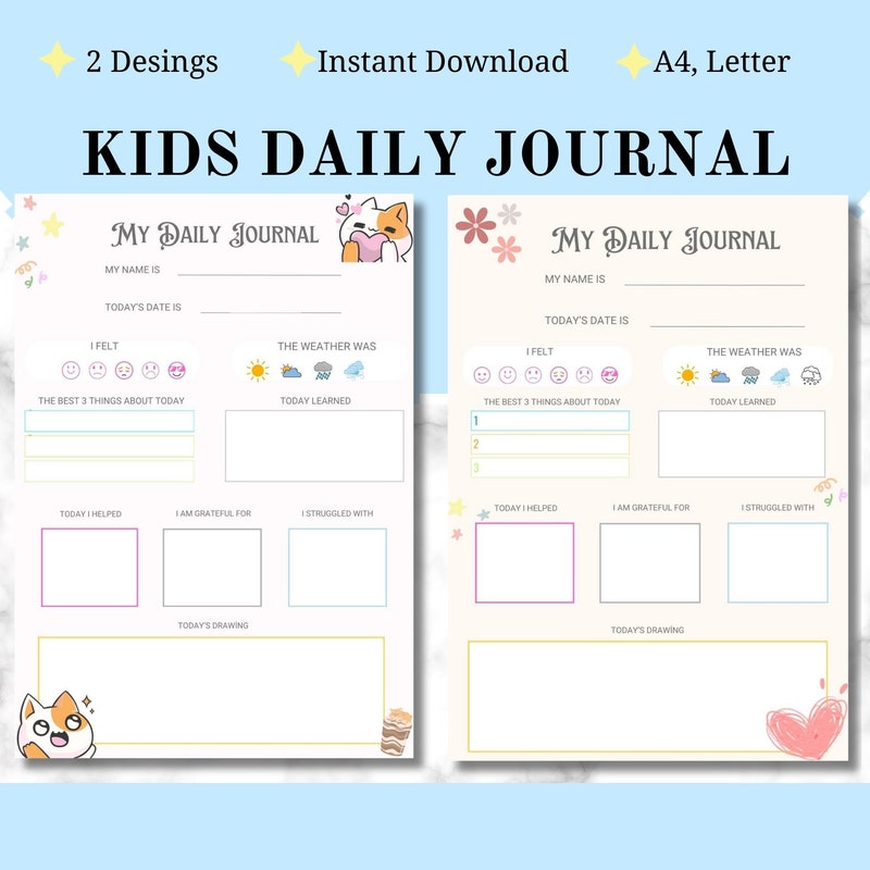 Daily Journal Printable - Etsy