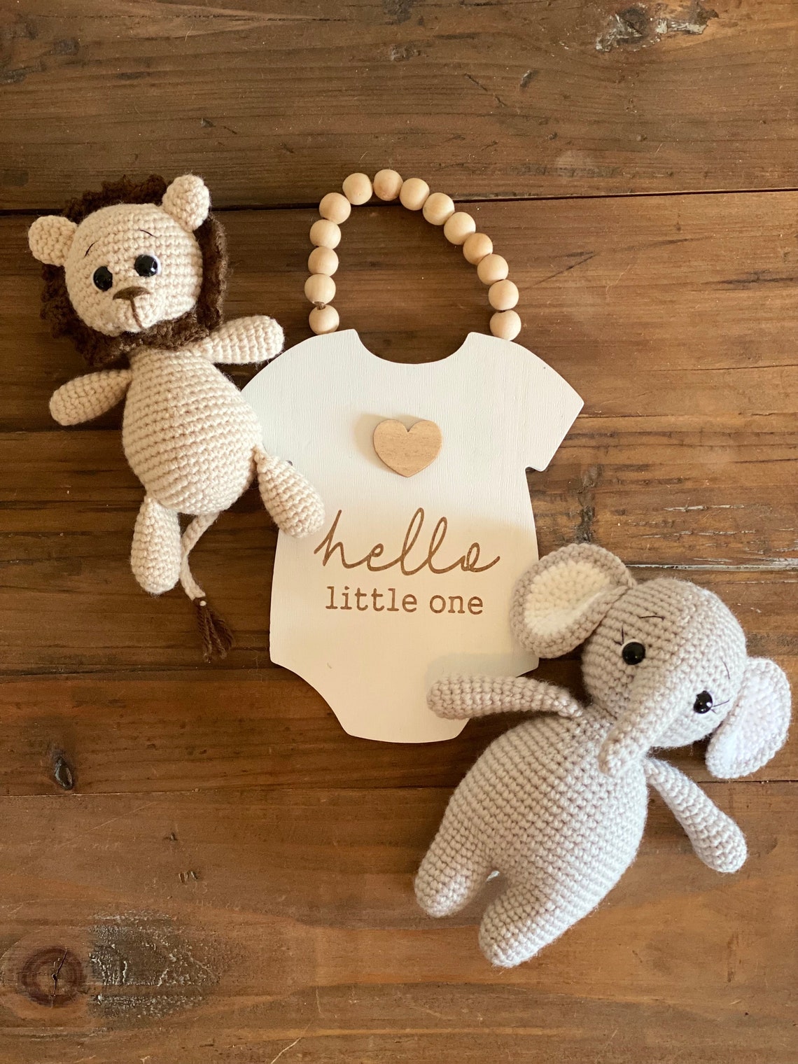 Savanna Friends Crochet Stuffy Stuffed Animal Elephant Lion Toy - Etsy