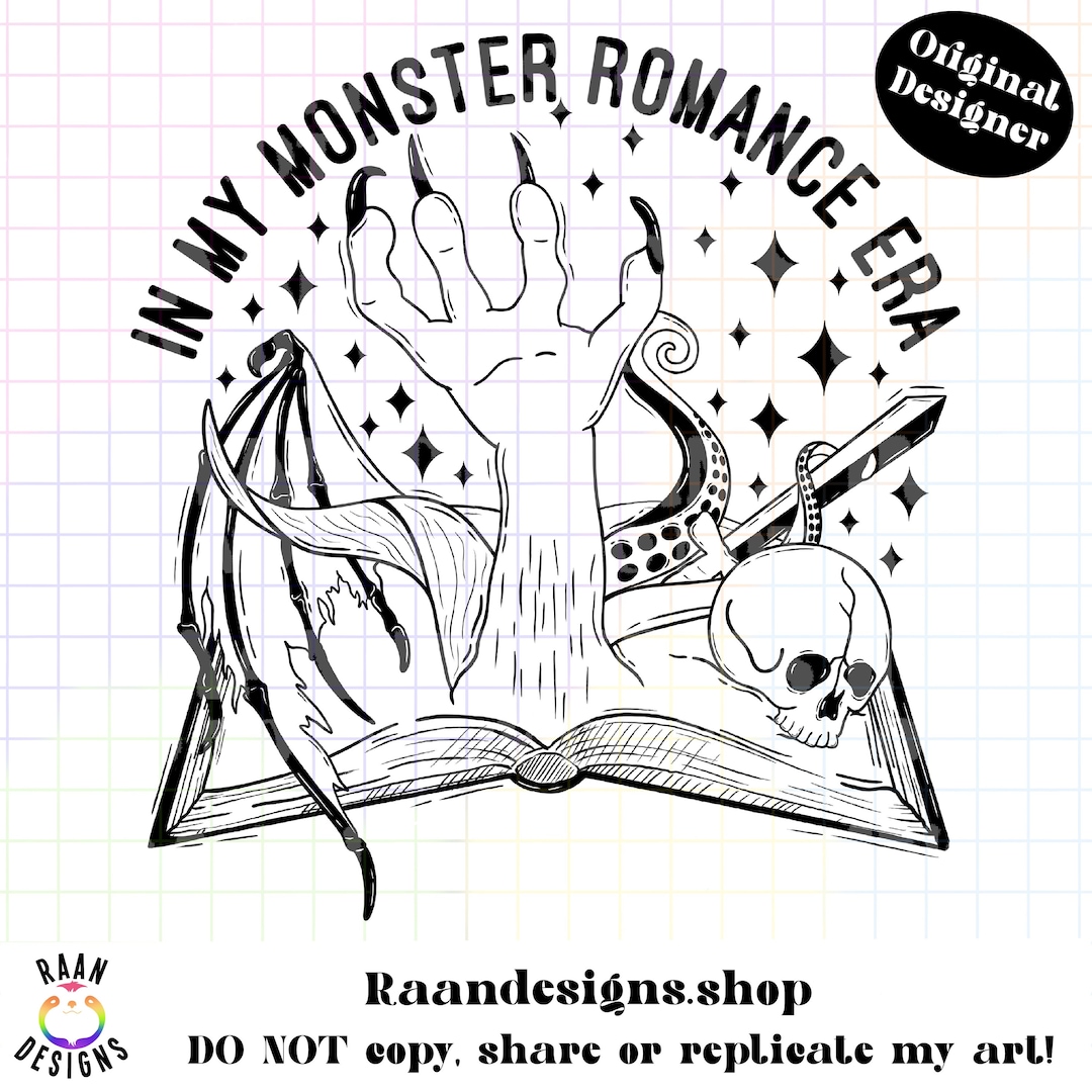 Monster Romance Era-digital-png-t-shirt Design-booktok-smut-romance ...