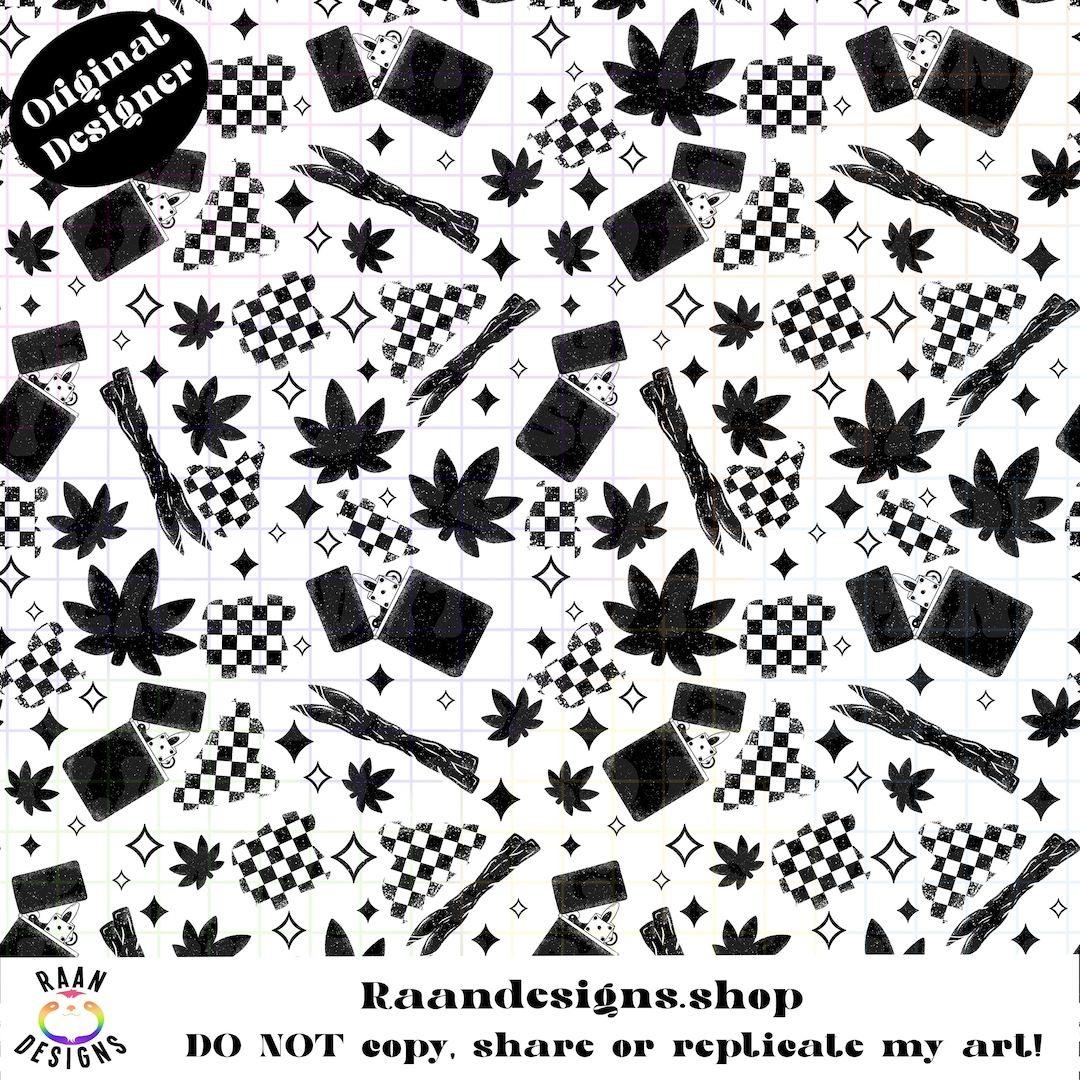 420 Stoner Seamless-png-tshirt-design-digital-weed-leaves-marijuana ...