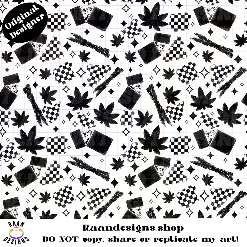 420 Stoner Seamless-png-tshirt-design-digital-weed-leaves-marijuana ...