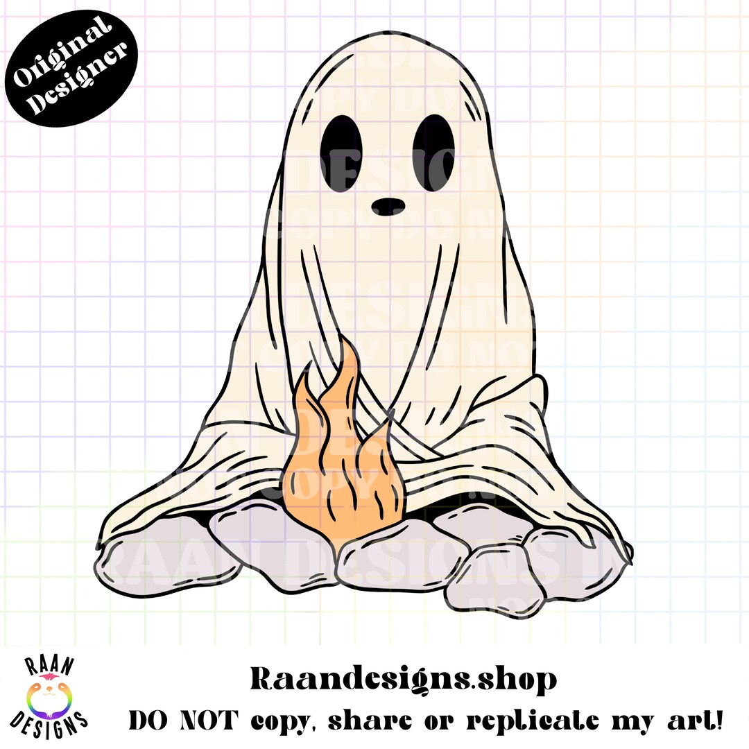 Ghost by Campfire png-tshirt-design-digital-joke-camping-camper ...