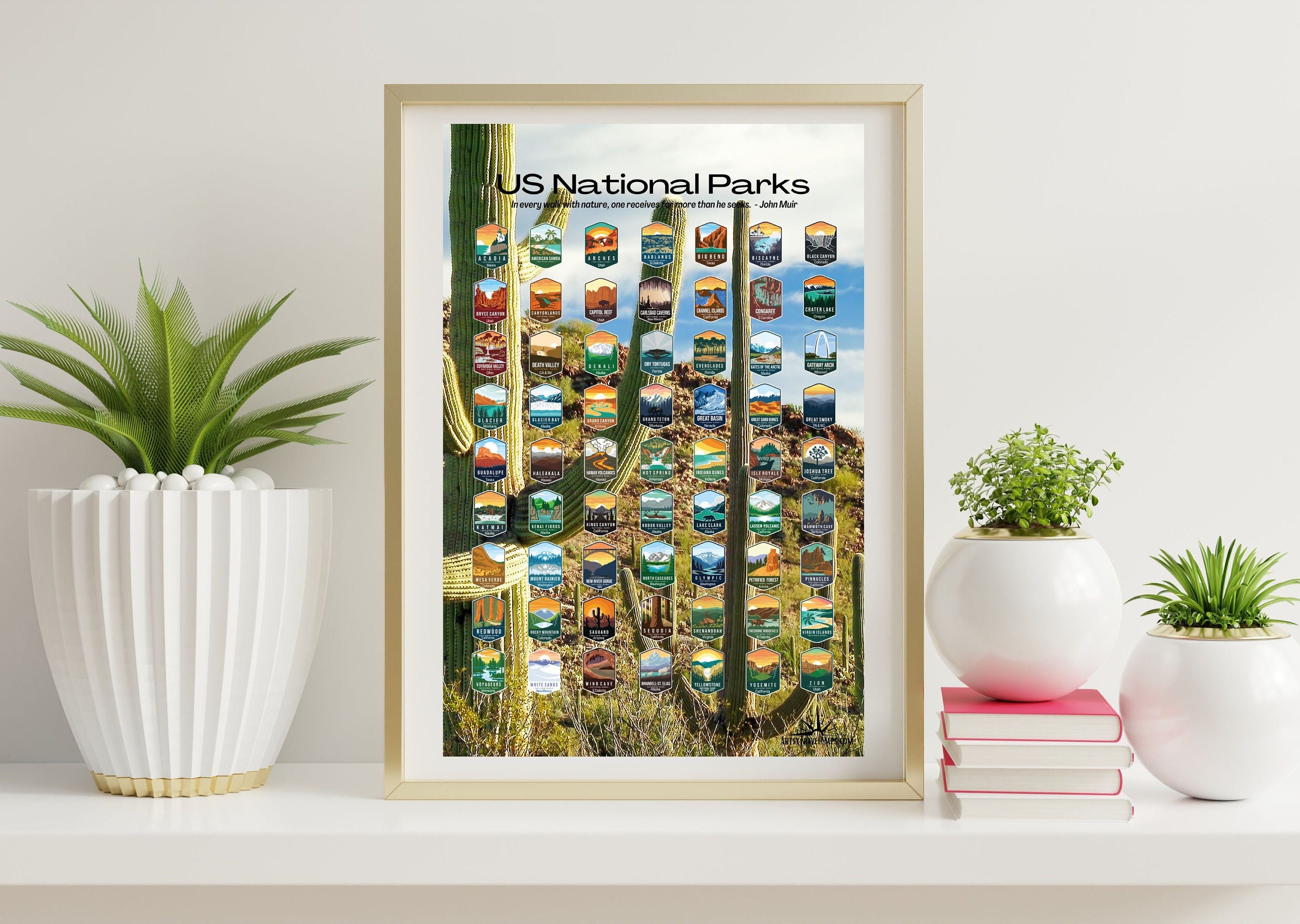 BOGO US National Parks Scratch-off Poster, Scratch-off Map, Bucket List ...