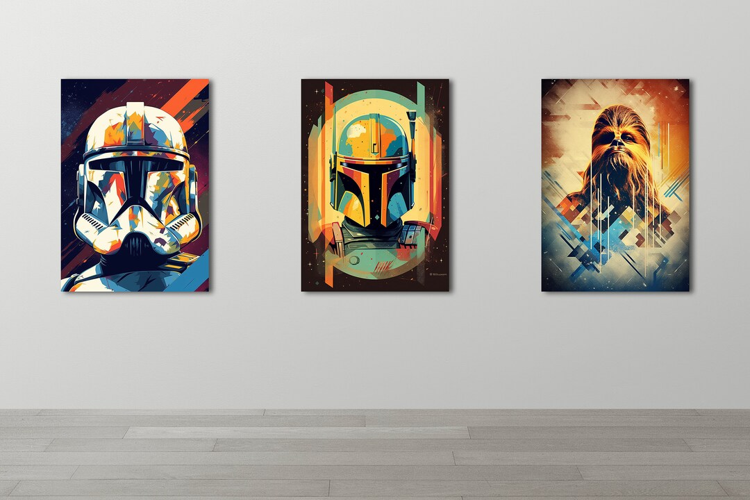Painterly Star Wars Characters Clone Trooper, Wookie Warrior ...