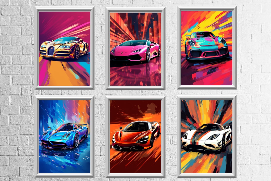6 Car Posters | Super Car Bundle | Digital Prints - Etsy