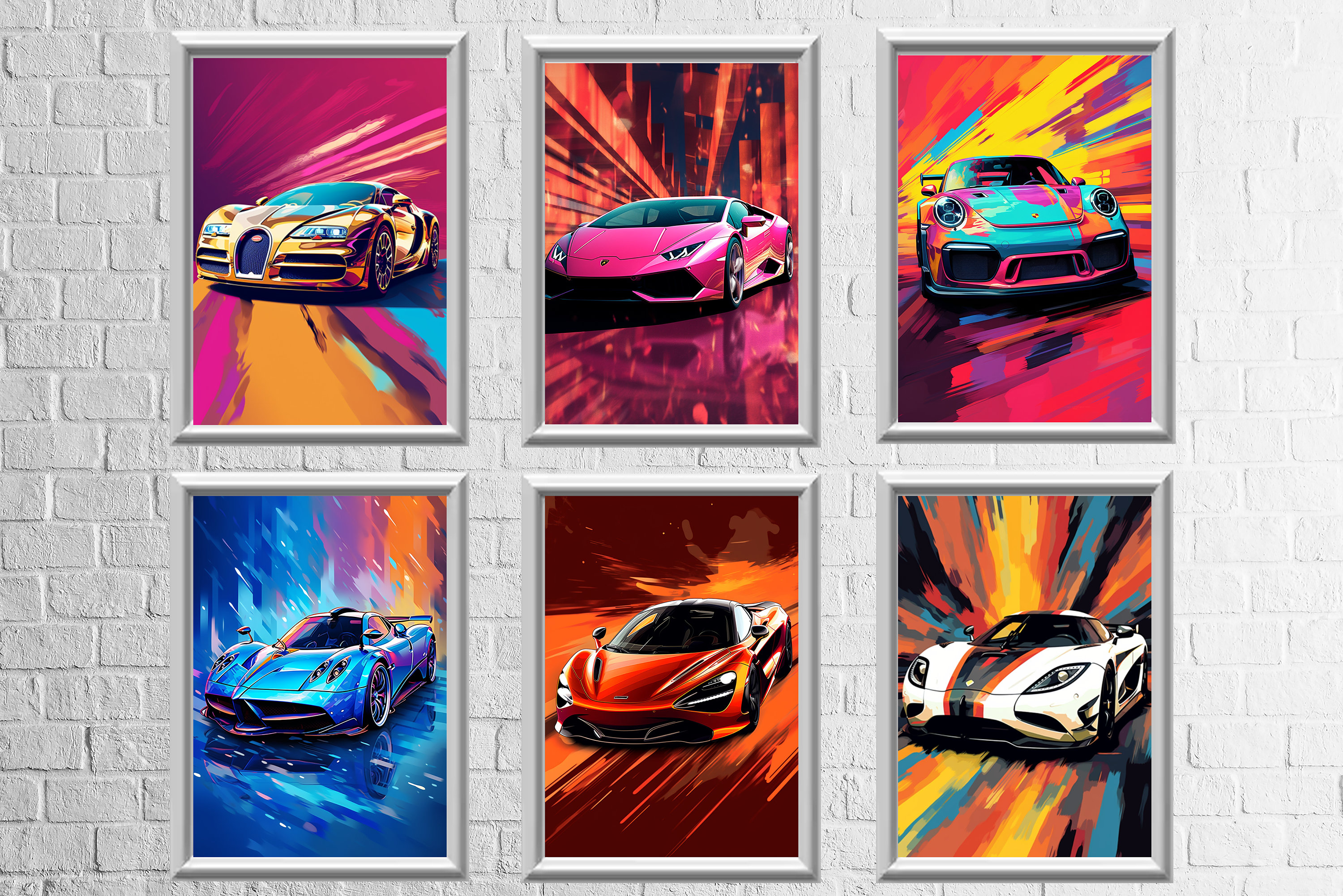 6 Car Posters | Super Car Bundle | Digital Prints - Etsy