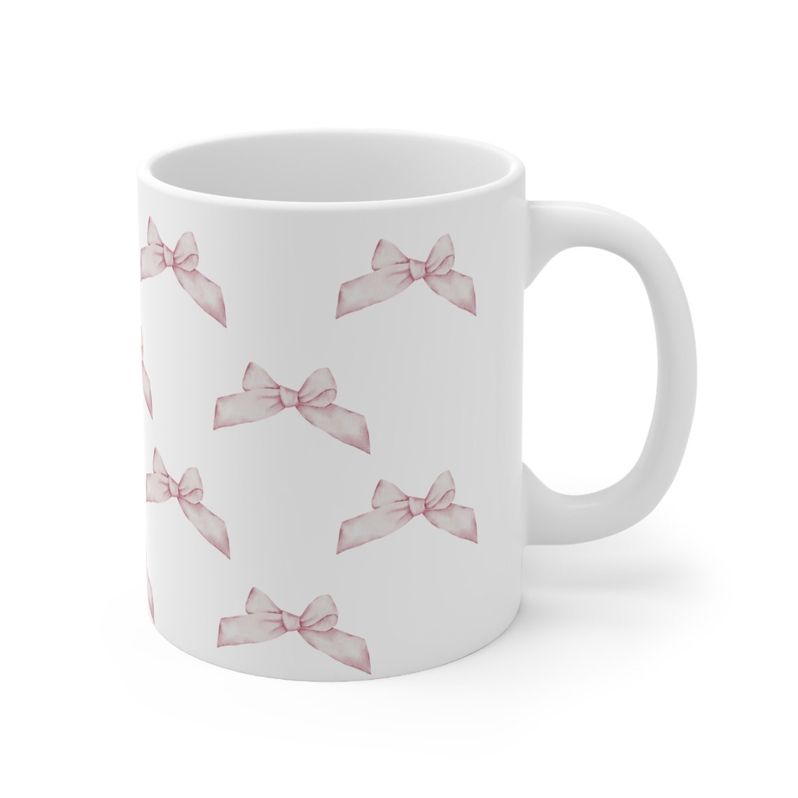 Cute Pink Bow Mug, Pink Bow Cup, Pretty Mug, Cute Gift for Her, Pretty ...