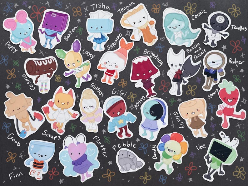 Vinyl Glossy Dandy's World Toons Stickers - Etsy
