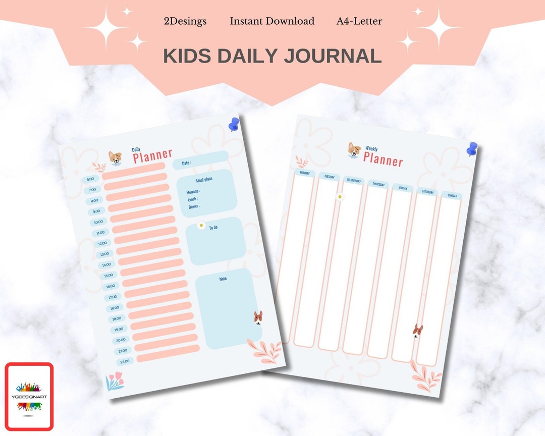 Kids Daily Journal Printable | Journal for Kids | Diary for Children ...